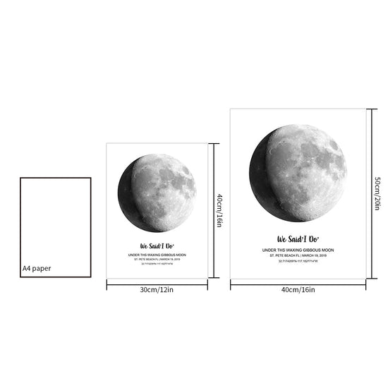 Custom Moon Phase Poster Gift for Anniversary – Customens