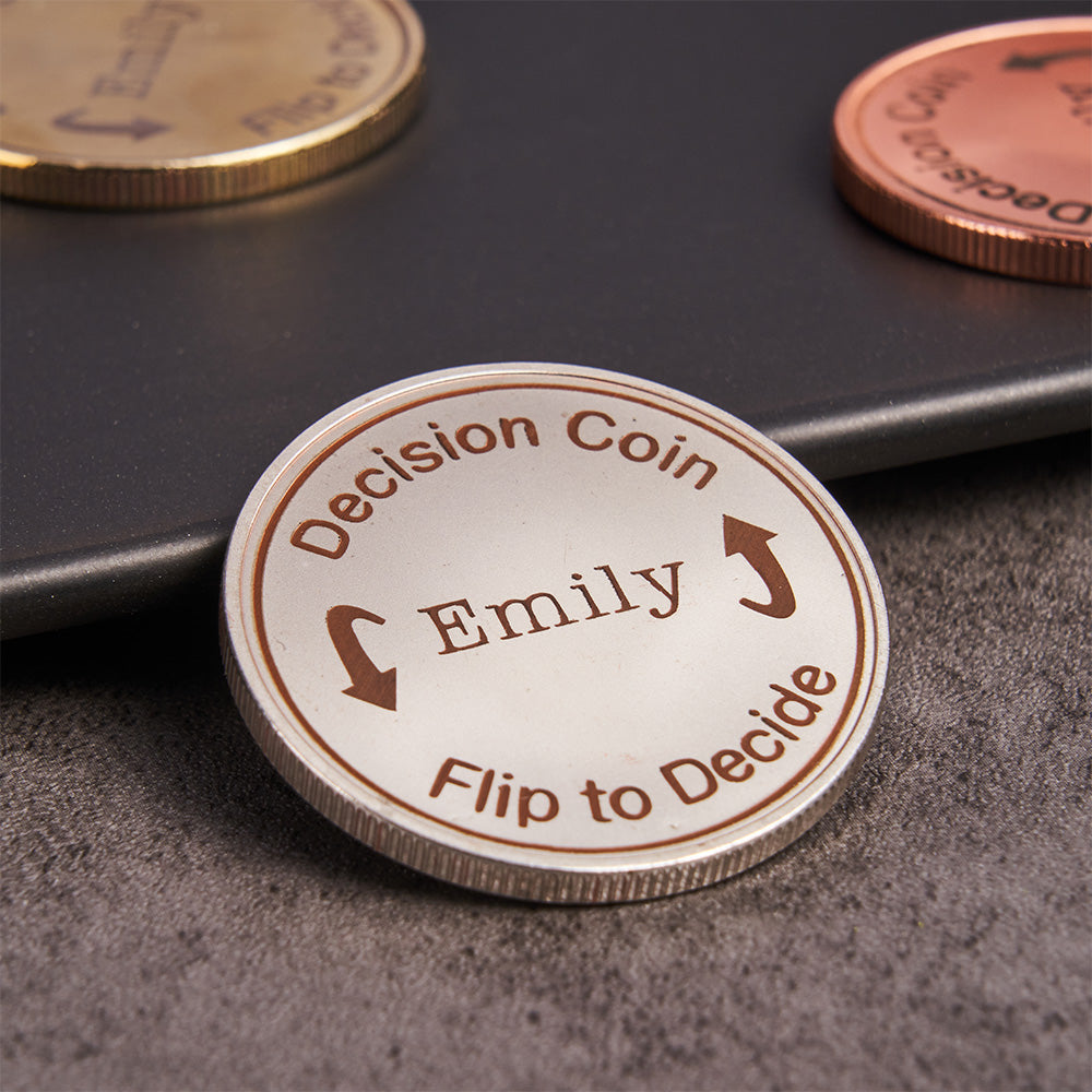 Custom Engraved Decision Coin Creative Flip Coin Gifts for Her – Customens